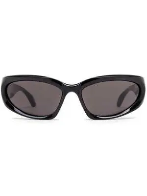 Balenciaga Logo-plaque Sunglasses - Black