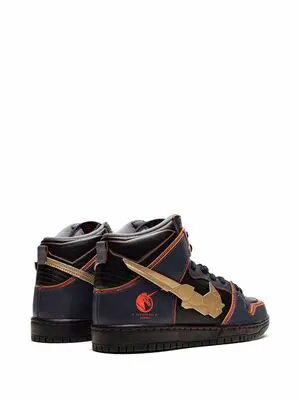 Nike X Gundam Sb Dunk High Pro Qs Banshee Sneakers - Blue