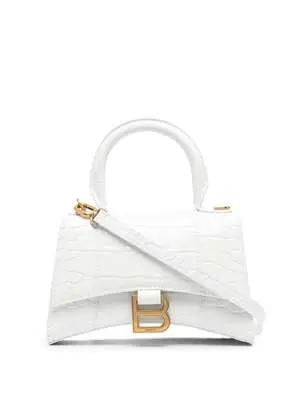 Balenciaga Hourglass Xs Top-handle Bag - White
