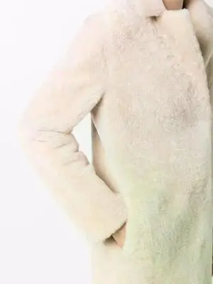 LISKA Single-breasted Shearling Coat