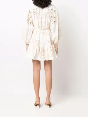 green emerald velvet dress Edie Button Down Short Dress by Zimmermann for Hire  High St. Hire