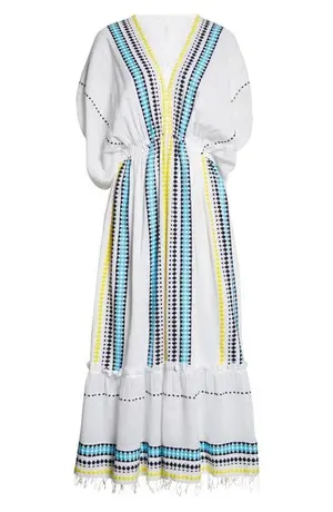 LEMLEM Sediri Plunge Neck Cover-up Dress