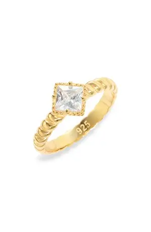 Argento Vivo Cubic Zirconia Ring - Gold
