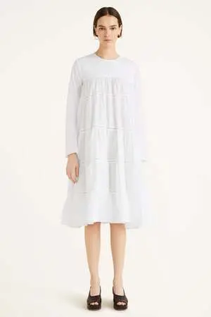 Merlette Essaouira Tiered Midi Dress - White