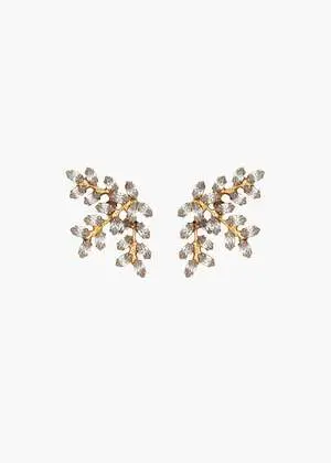 JENNIFER BEHR Viniette Earrings - Viniette Earrings -- Crystal Antique Gold