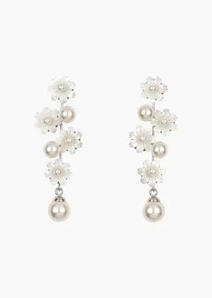 JENNIFER BEHR Jennifer Behr Calissa Earrings Mother Of Pearl Silver