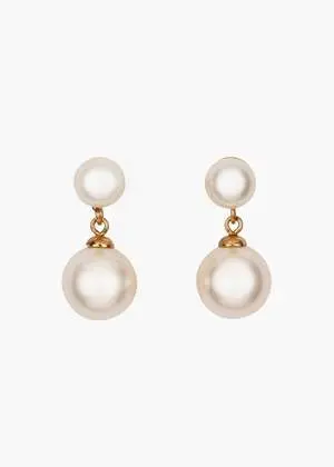 JENNIFER BEHR Paige Drop Earrings - Paige Pearl Earrings -- Pearl
