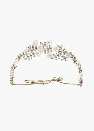 JENNIFER BEHR Vivienne Tiara - Crystal Antique Gold