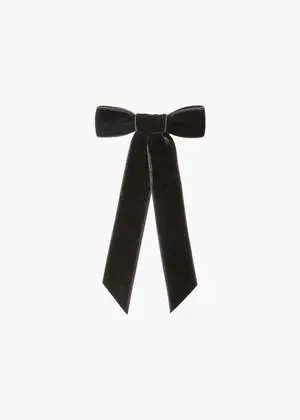 JENNIFER BEHR Velvet Bow Barrette - Black