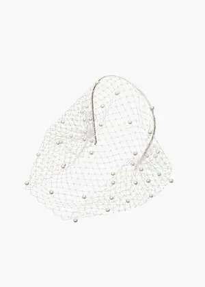 JENNIFER BEHR Voilette Headband With Pearls - Cream