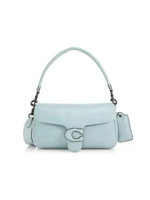 COACH Pillow Tabby 26 Leather Shoulder Bag Aqua