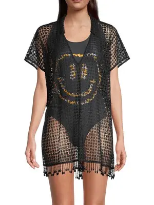 GANNI Grid Lace Kaftan