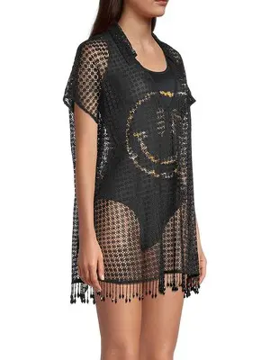 GANNI Grid Lace Kaftan