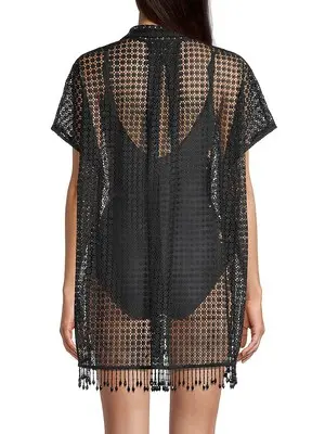 GANNI Grid Lace Kaftan