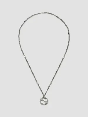 Gucci Sterling Interlocking G Necklace - Silver