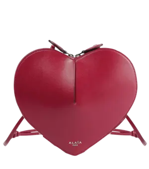 Alaïa Cœur Small Leather Shoulder Bag Red