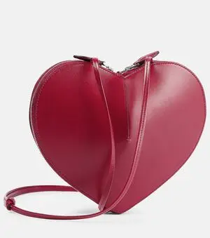 Alaïa Cœur Small Leather Shoulder Bag - Red