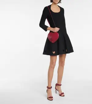 Alaïa Cœur Small Leather Shoulder Bag - Red