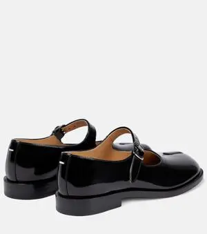 MAISON MARGIELA Tabi Patent Leather Mary Jane Flats - Black