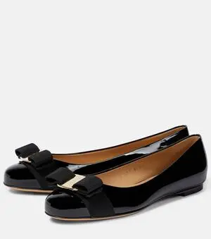 FERRAGAMO Varina Ballet Flats - Black