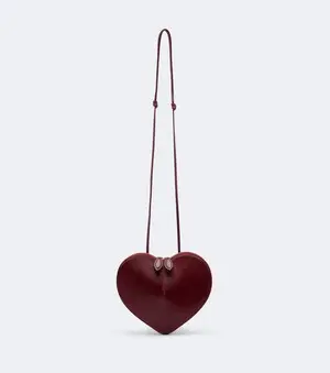 Alaïa Le Cœur Leather Shoulder Bag - Red
