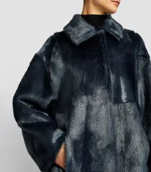 STAND STUDIO Faux-fur Inez Oversized Coat