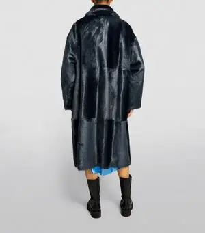 STAND STUDIO Faux-fur Inez Oversized Coat