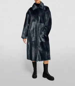 STAND STUDIO Faux-fur Inez Oversized Coat