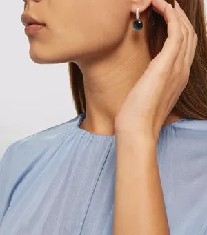 Pomellato Mixed Metal, Diamond, And London Topaz Nudo Drop Earrings - Blue