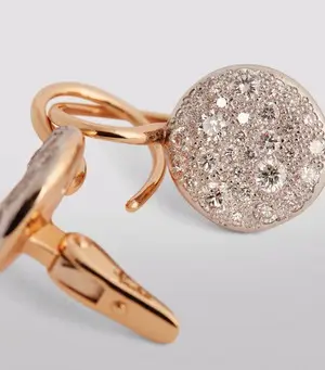 Pomellato Sabbia Diamond And Rose Gold Earrings