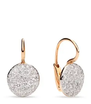 Pomellato Sabbia Diamond And Rose Gold Earrings - White