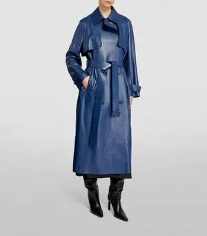 THE ROW Leather Heathrow Trench Coat