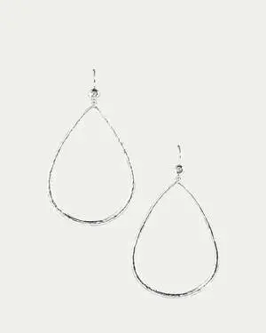 Ippolita Sterling Silver Hammered Teardrop Earrings - Diamond