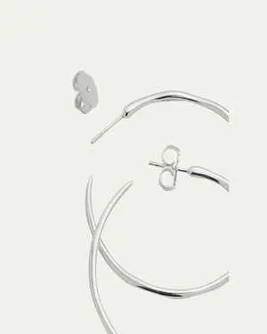 Ippolita Sterling Large Squiggle Hoop Earrings