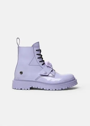 Versace La Medusa Combat Boots - Lilac