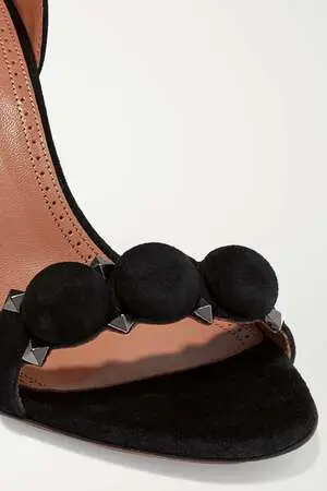 Alaïa Bombe 90 Studded Suede Sandals