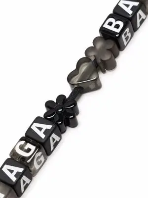 Balenciaga Toy Choker Logo Charm Necklace