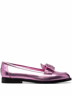FERRAGAMO Vivaldo High-shine Ballerina Shoes - Pink