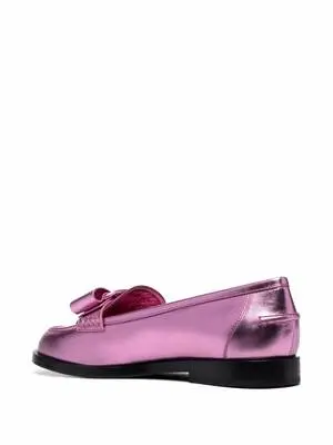 FERRAGAMO Vivaldo High-shine Ballerina Shoes - Pink