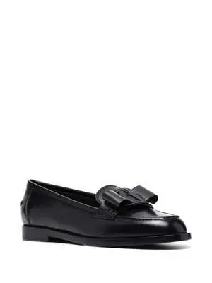 FERRAGAMO Vivaldo Leather Ballerina Shoes