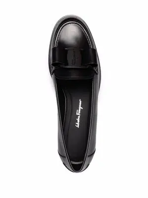 FERRAGAMO Vivaldo Leather Ballerina Shoes