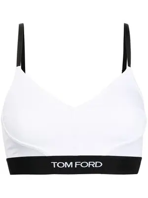 TOM FORD Logo Underband Bralette - White