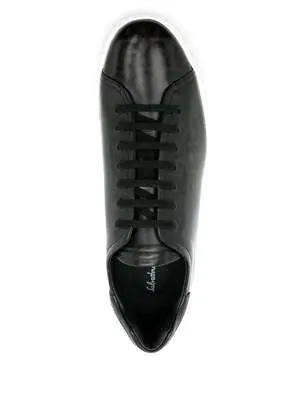 FERRAGAMO Cube Gancini-print Sneakers - Black