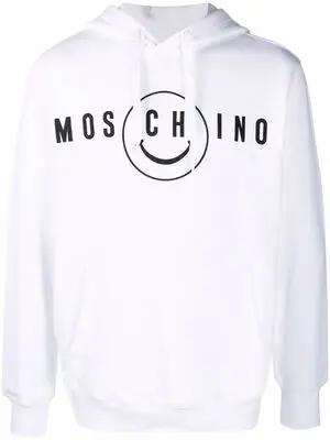 Moschino Logo-print Hoodie - White