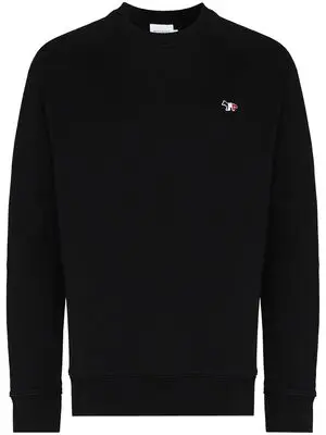 Maison Kitsuné Flag Fox Cotton Sweatshirt - Black