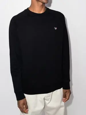 Maison Kitsuné Flag Fox Cotton Sweatshirt - Black