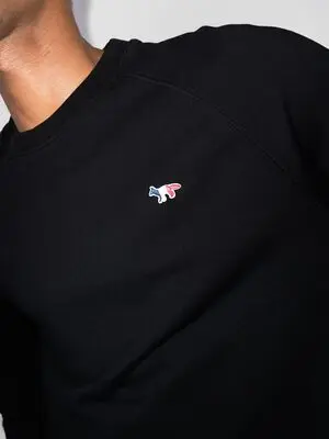 Maison Kitsuné Flag Fox Cotton Sweatshirt - Black