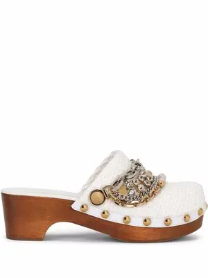 Dolce & Gabbana Chain-embellished Clog Mules