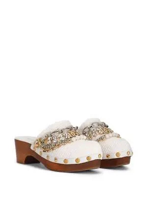 Dolce & Gabbana Chain-embellished Clog Mules