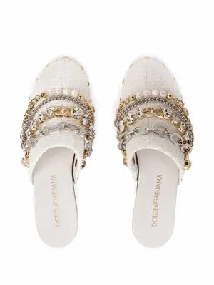 Dolce & Gabbana Chain-embellished Clog Mules